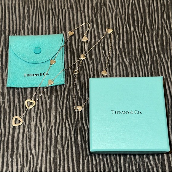 Tiffany & Co. | Jewelry | Tiffany Co Silver Heart Lariat Necklace ...